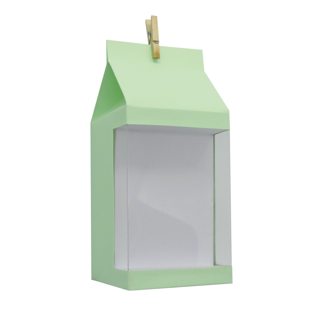 Molde Milk box plana arriba - Leru Leru Imprimibles