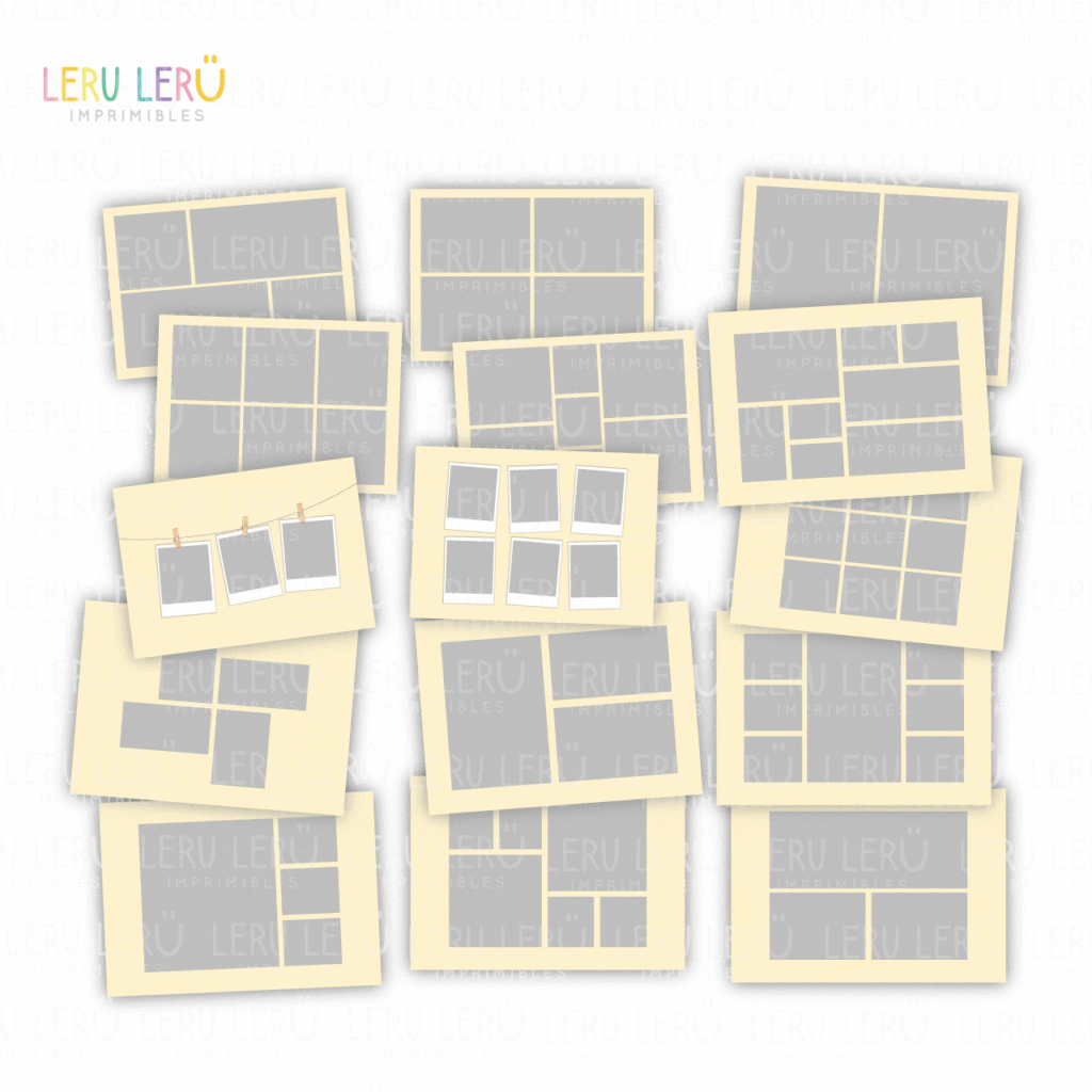 Molde álbum de 20 figuritas - Leru Leru Imprimibles