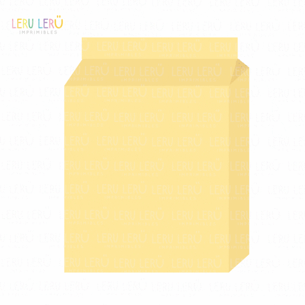 Molde Milk box base cuadrada - Leru Leru Imprimibles