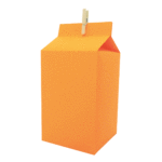 Molde Milk box base cuadrada - Leru Leru Imprimibles