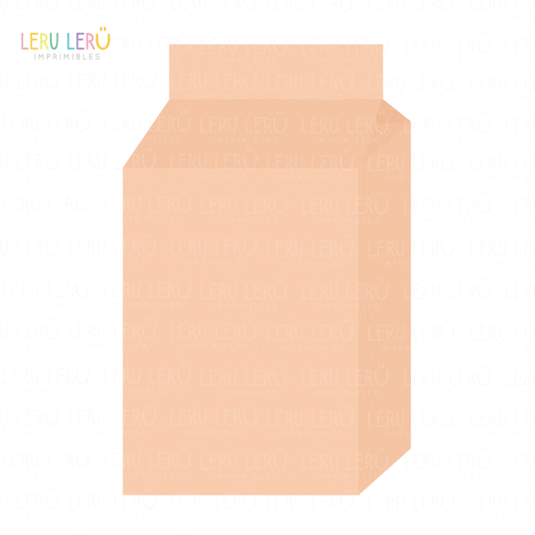 Molde Milk box base cuadrada - Leru Leru Imprimibles
