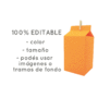 Molde Milk box base cuadrada - Leru Leru Imprimibles