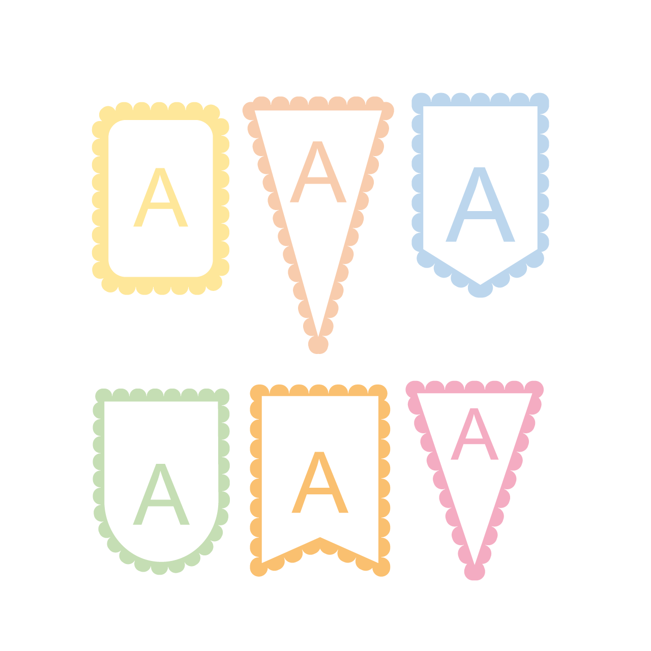 Plantilla De Banderines Imprimible Imprimible GRATIS! Feliz 2025!