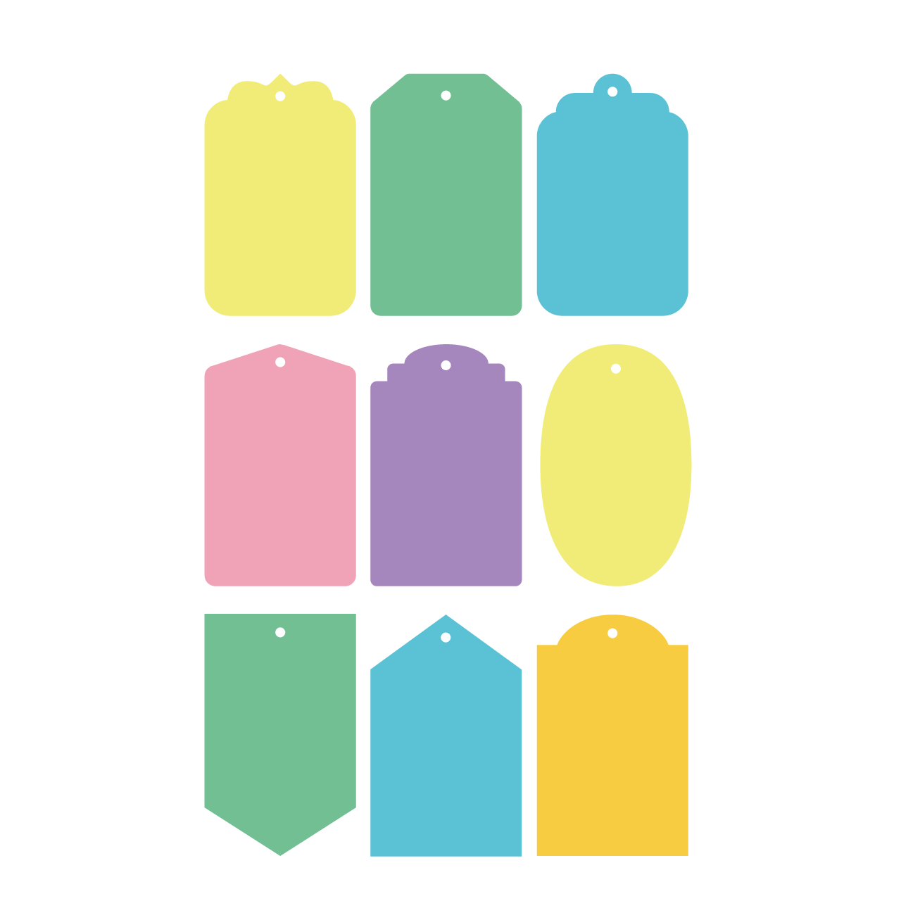 50 Moldes de Tags - Leru Leru Imprimibles