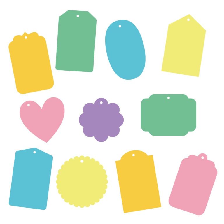 50 Moldes de Tags - Leru Leru Imprimibles