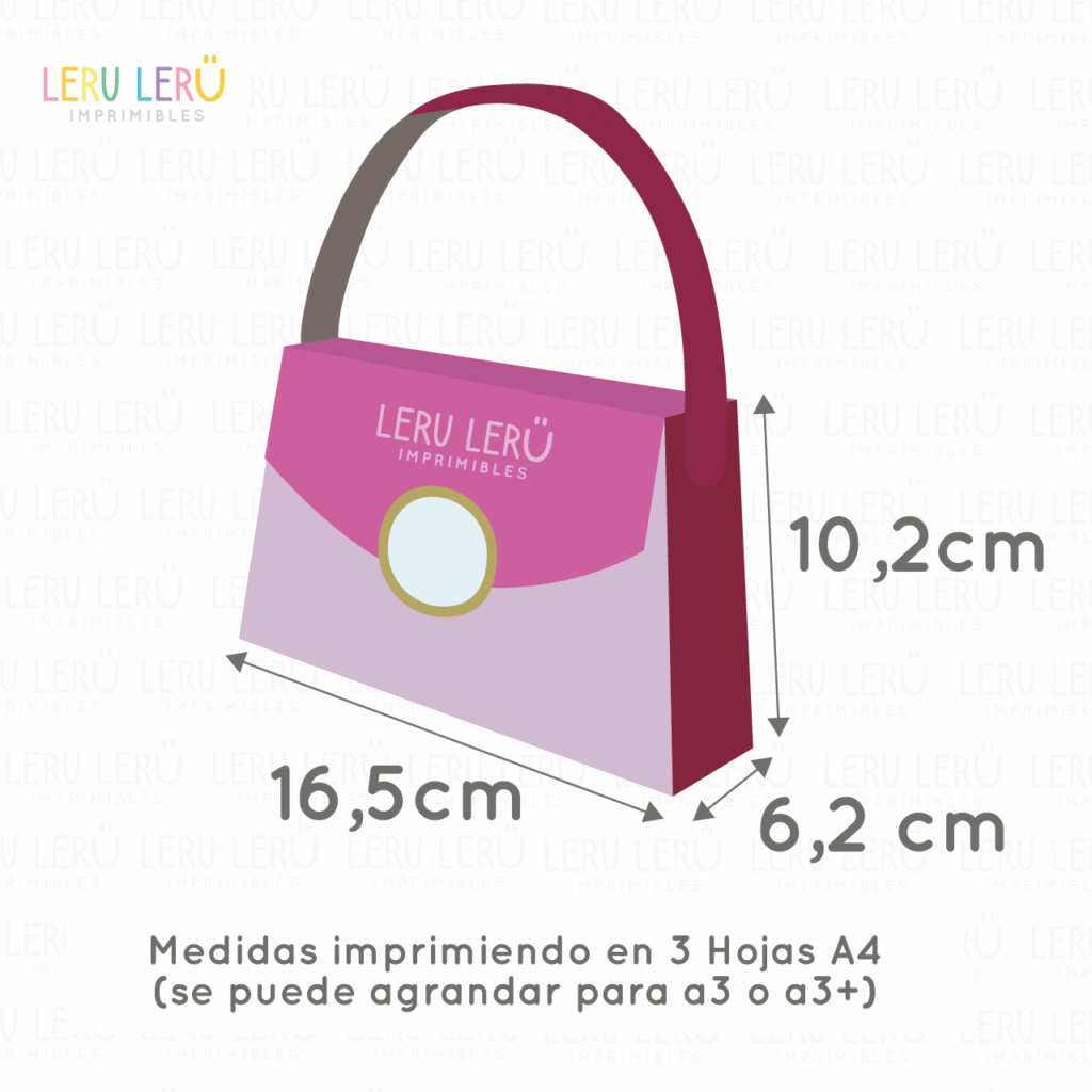 Molde caja cartera - Leru Leru Imprimibles