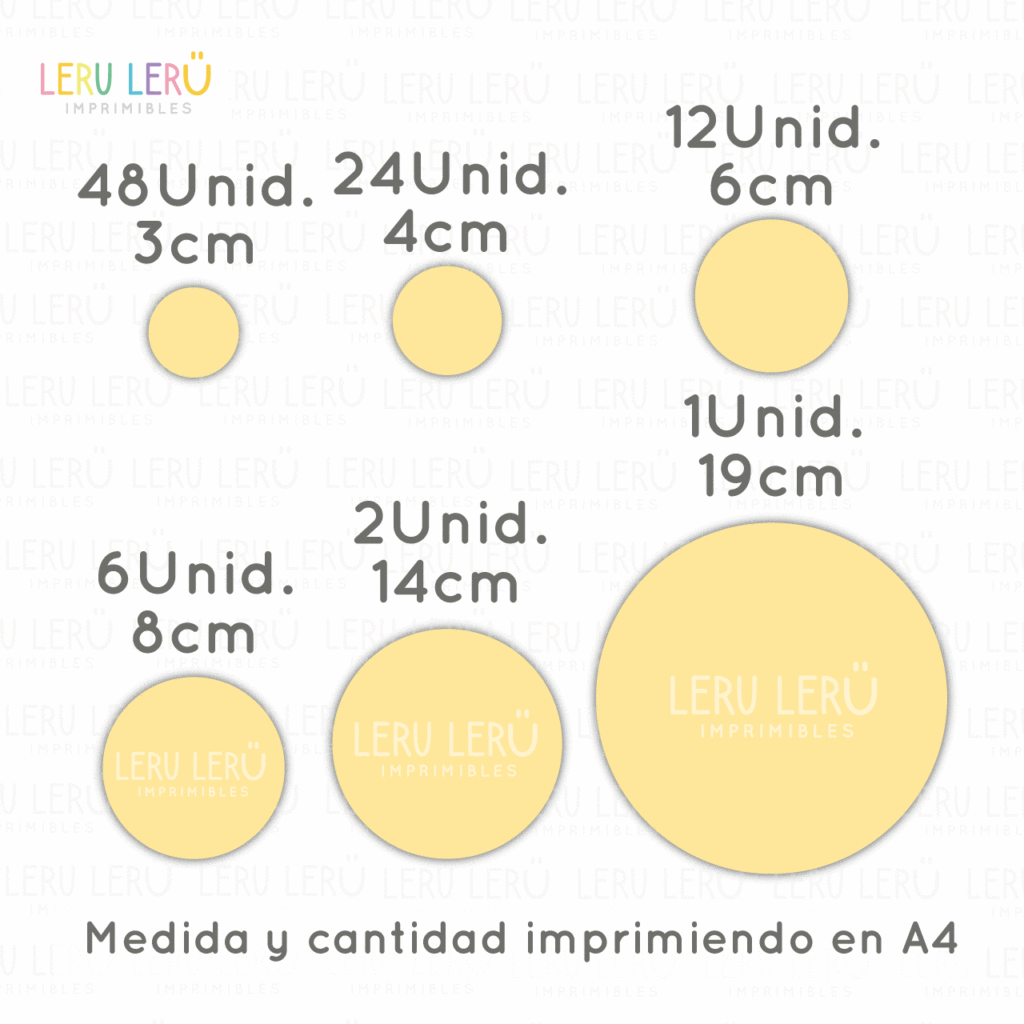 Moldes de circulos multifuncion - Leru Leru Imprimibles