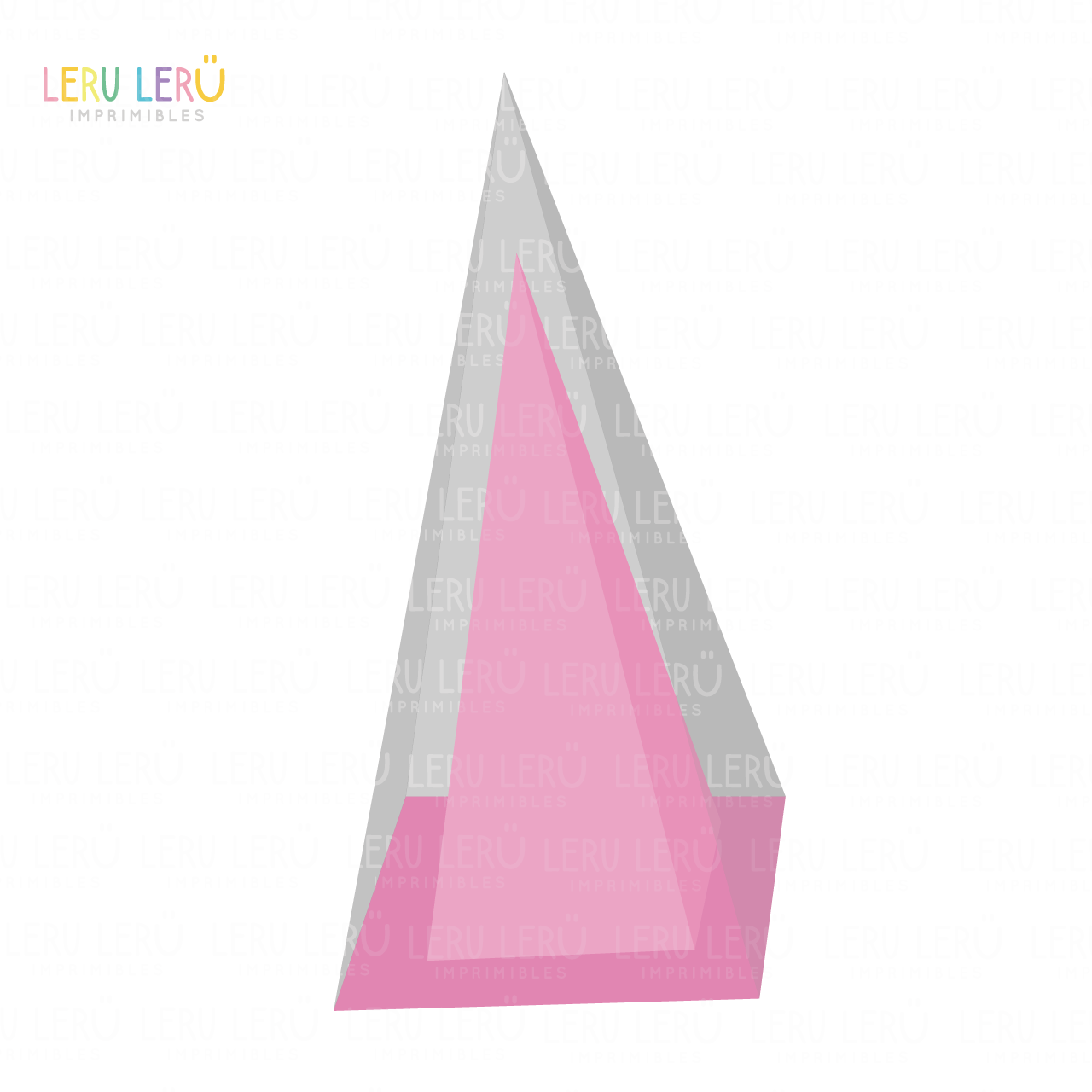 Molde caja piramide shaker °360 - Leru Leru Imprimibles