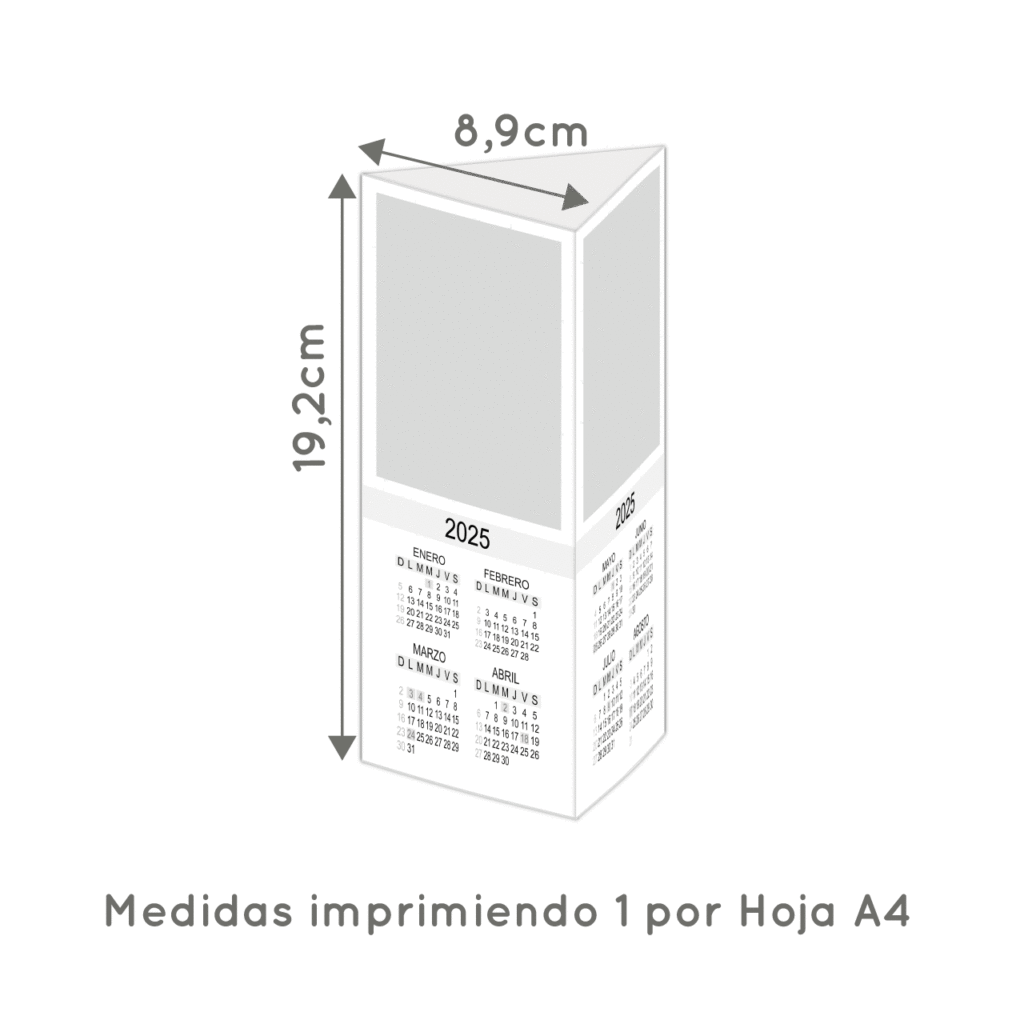Calendario Almanaque Triptico - Leru Leru Imprimibles