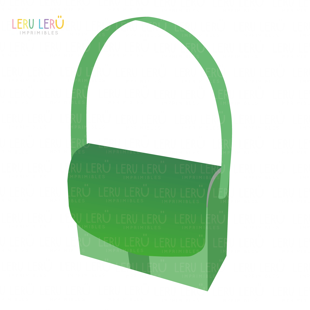 Molde caja cartera redondeada - Leru Leru Imprimibles